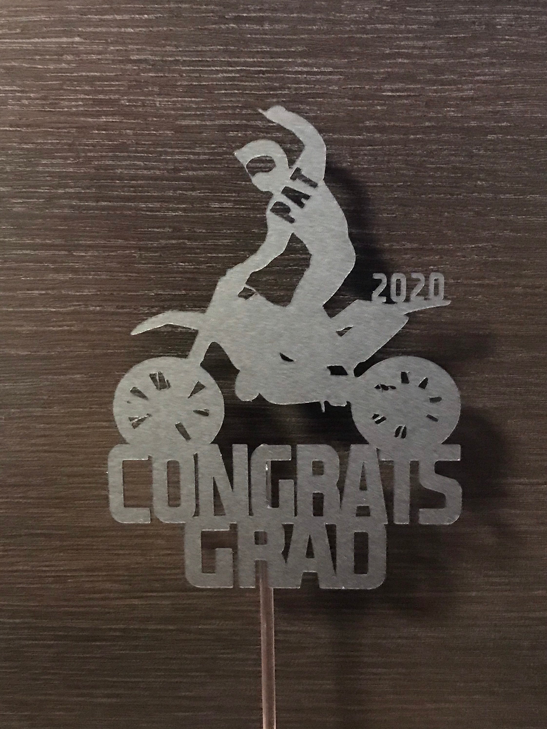 Motocross Graduation Cake Topper Personalized cake topper | Etsy