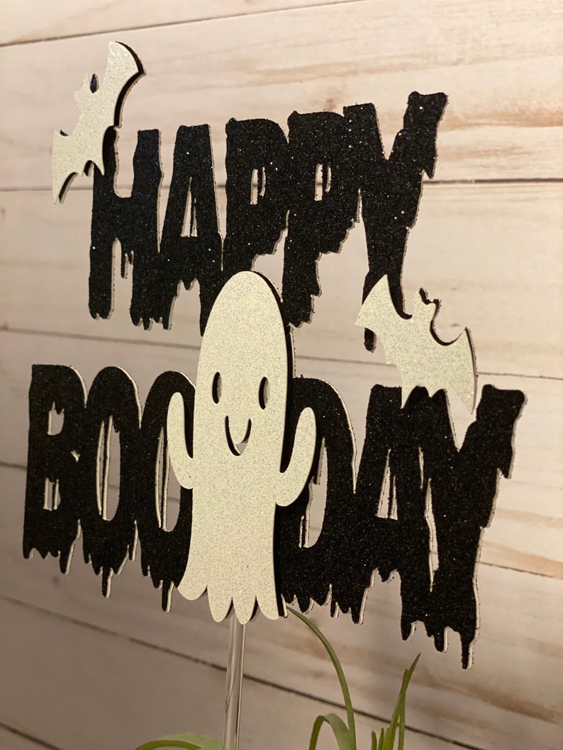 Happy Booday Cake Topper Halloween Birthday Cake Topper - Etsy