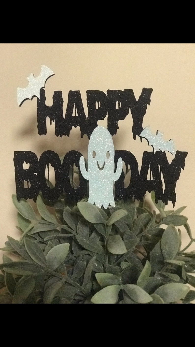Happy Booday Cake Topper, Halloween Birthday Cake Topper, Halloween ...