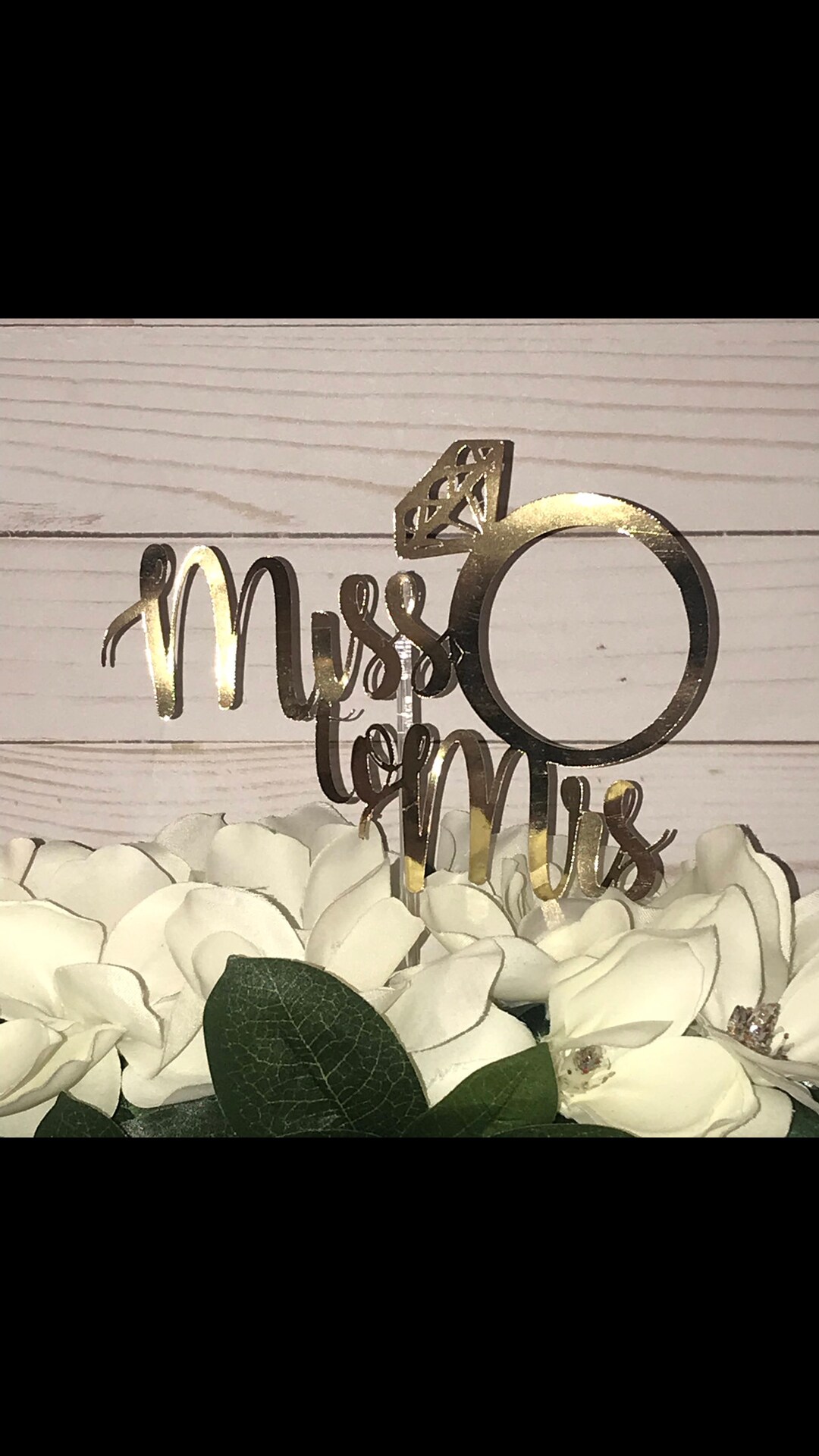 Glitter Miss to Mrs Cake Topper, Bridal Shower Cake Topper ...