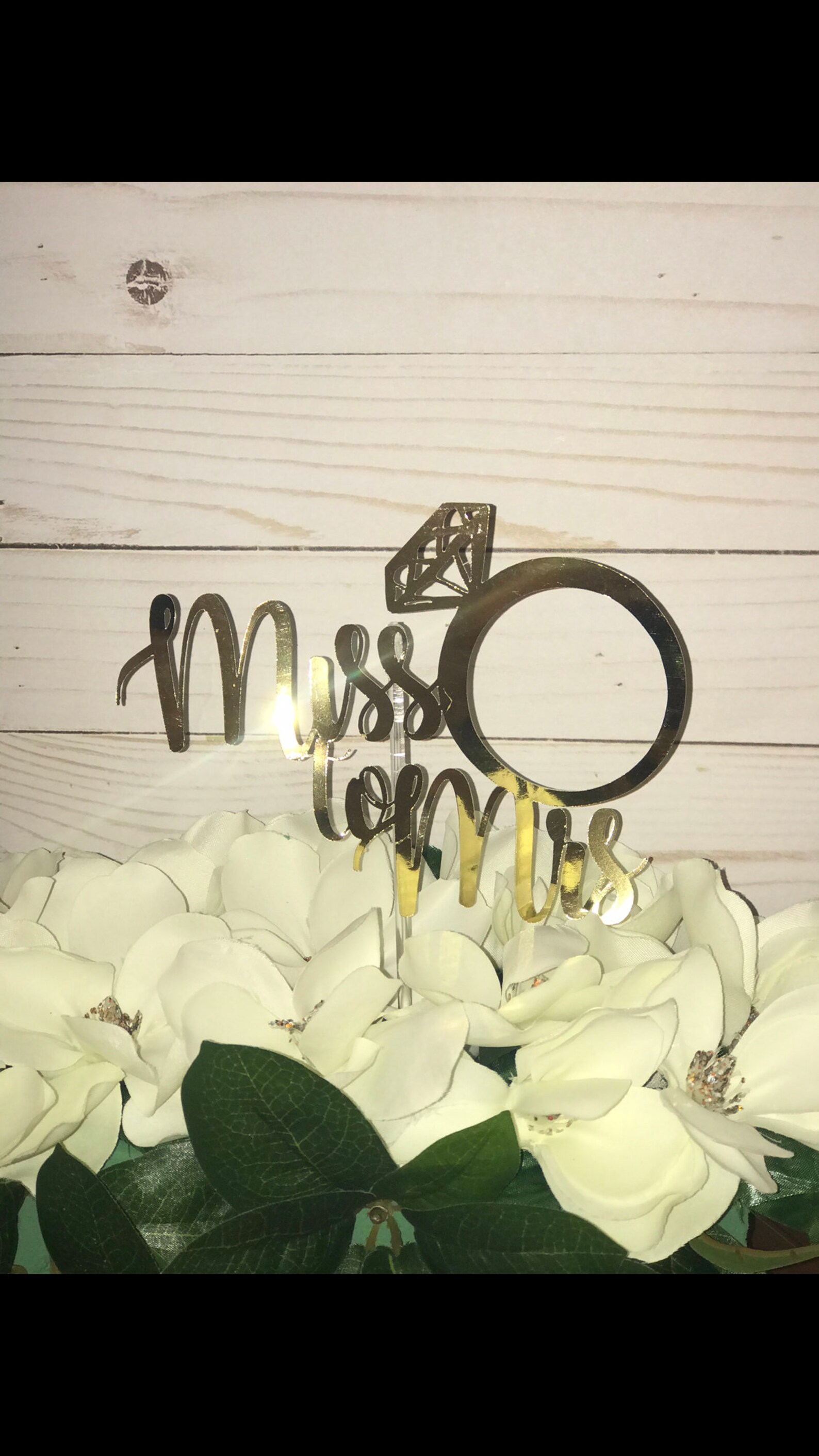 Glitter Miss to Mrs Cake Topper, Bridal Shower Cake Topper ...