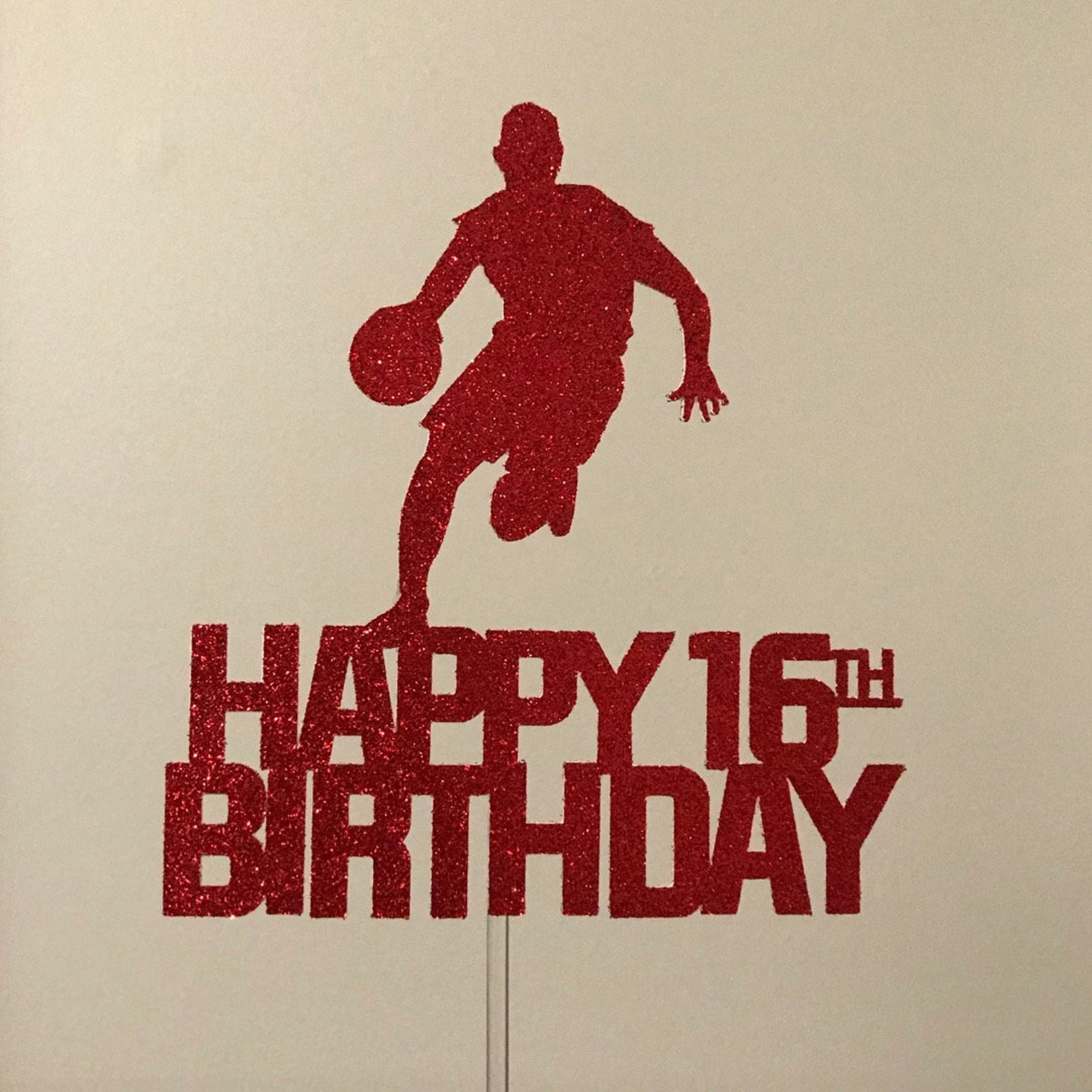 Topper de pastel de baloncesto brillante personalizado Boy | Etsy