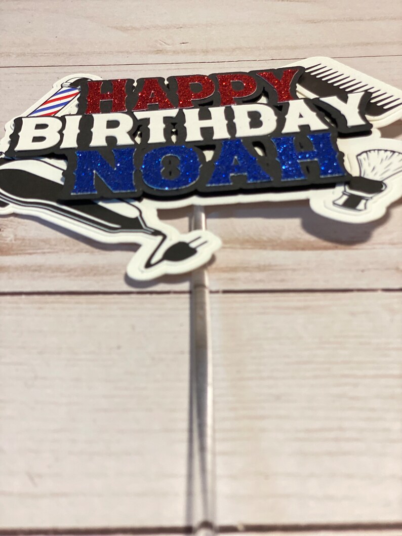 Personalized Barber Cake Topper | Barber Birthday Cake Topper | Barber ...