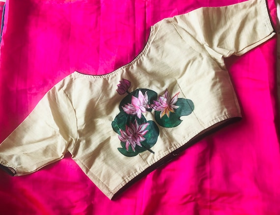 Hand Painted Cotton Blouse | Etsy