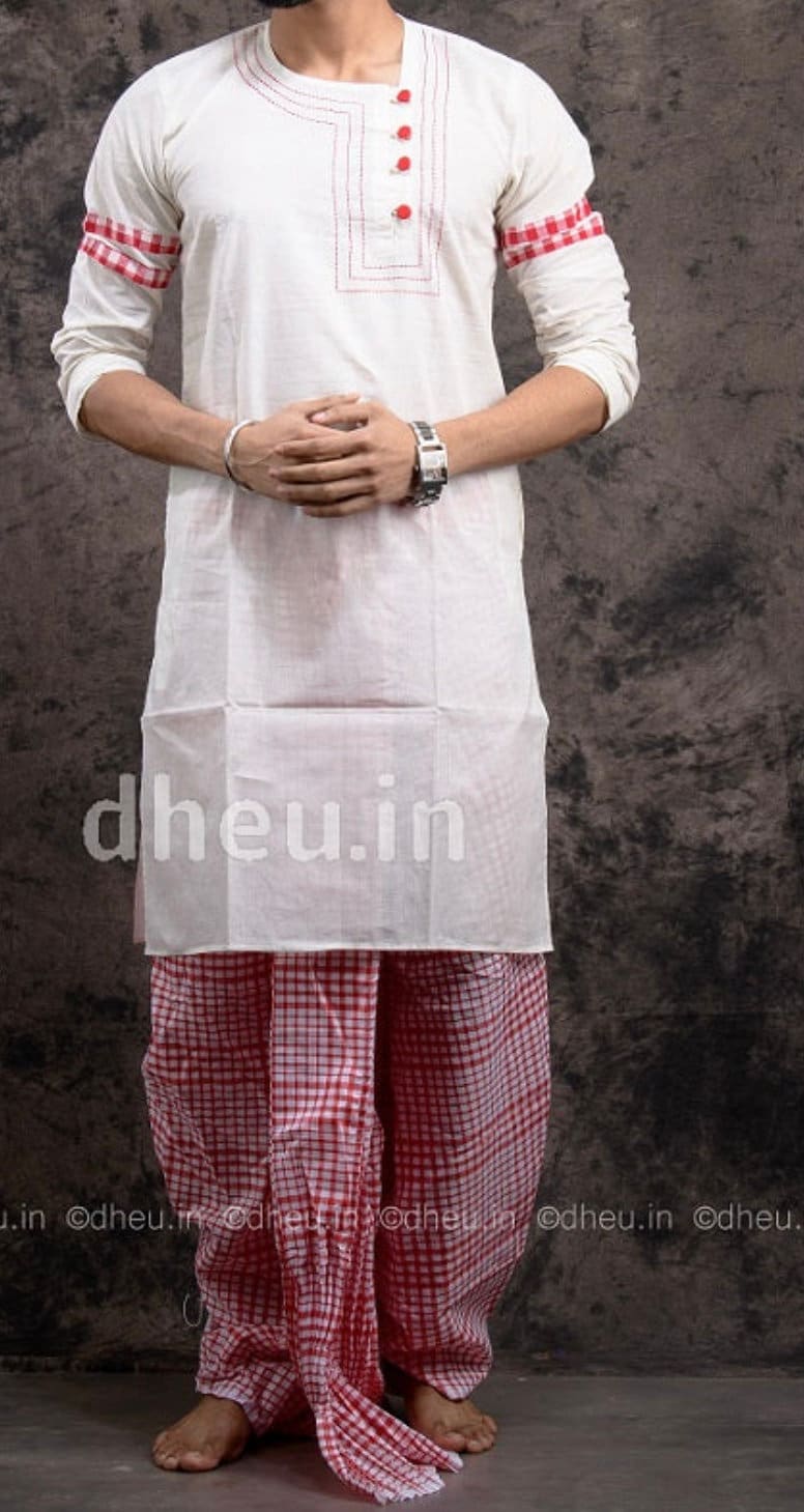 Mens Bengali Style Dhuti Kurta Set - Etsy