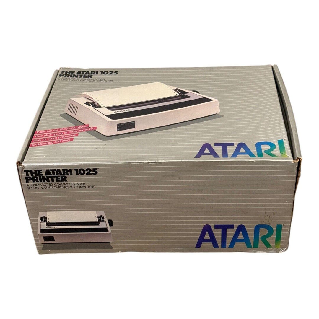 1982 Atari 1025 Dot Matrix Printer Vintage With Dry Ribbon Untested ...