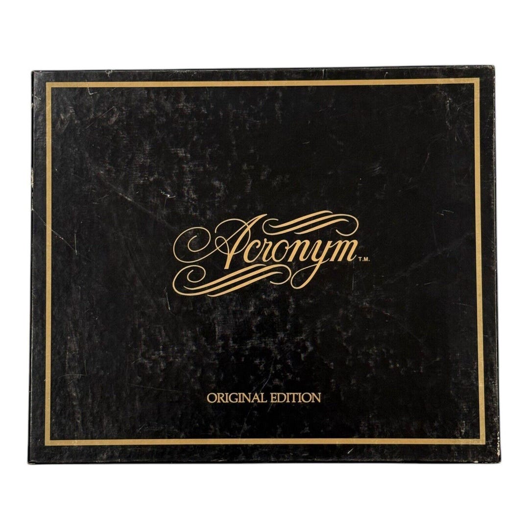 Acronym Board Game Original Edition 1985 TOMY Vintage - Etsy