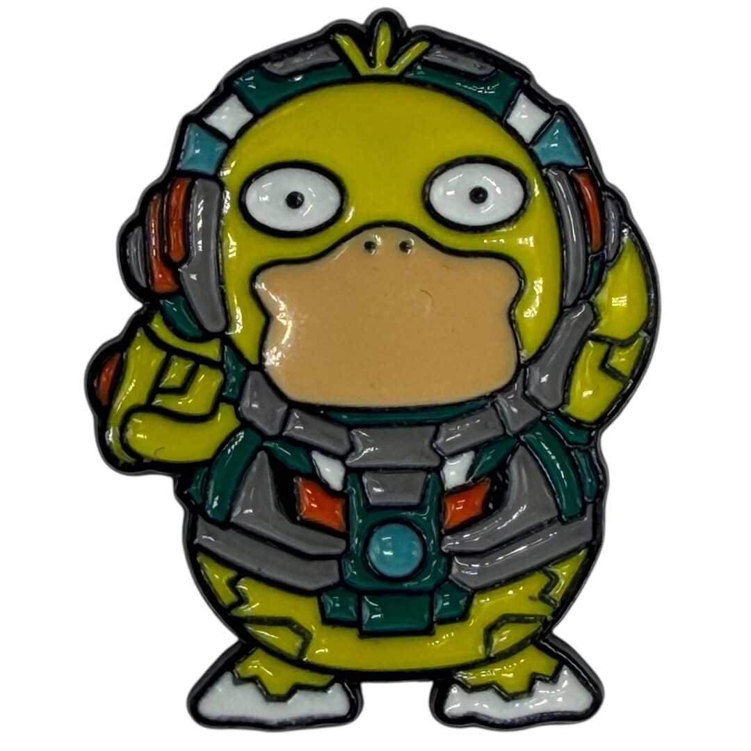 Pokemon Psyduck Enamel Pin With Headphones and Armor Design - Etsy