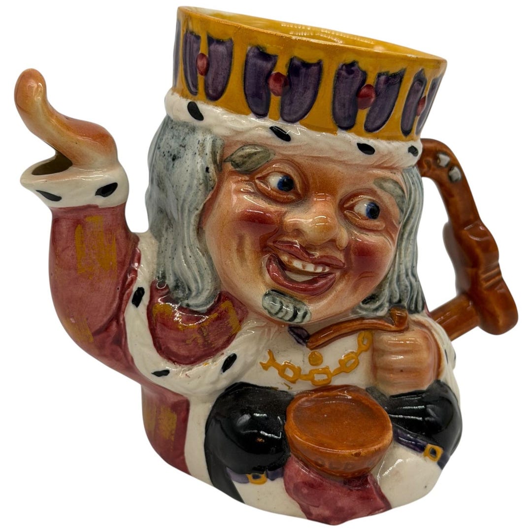 Vintage Staffordshire Shorter & Son Old King Cole Jug Character Pitcher ...
