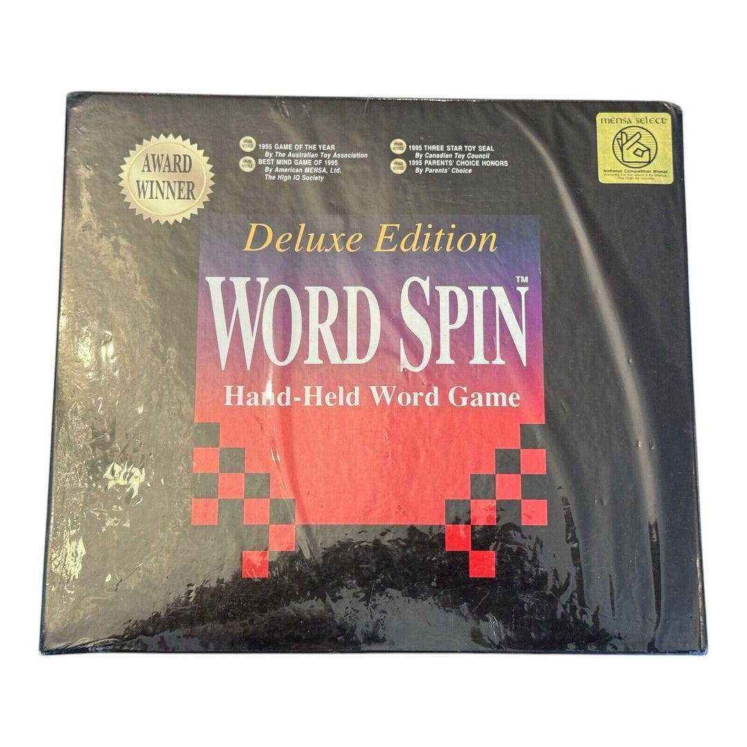 Word Spin Scramble Game Deluxe Edition 1995 – Mensa Select Vintage Word ...