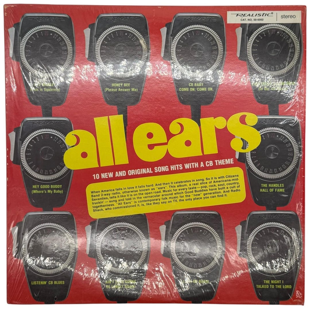 Realistic All Ears 10 New Original Songs CB Radio Vinyl Record Album 50 ...