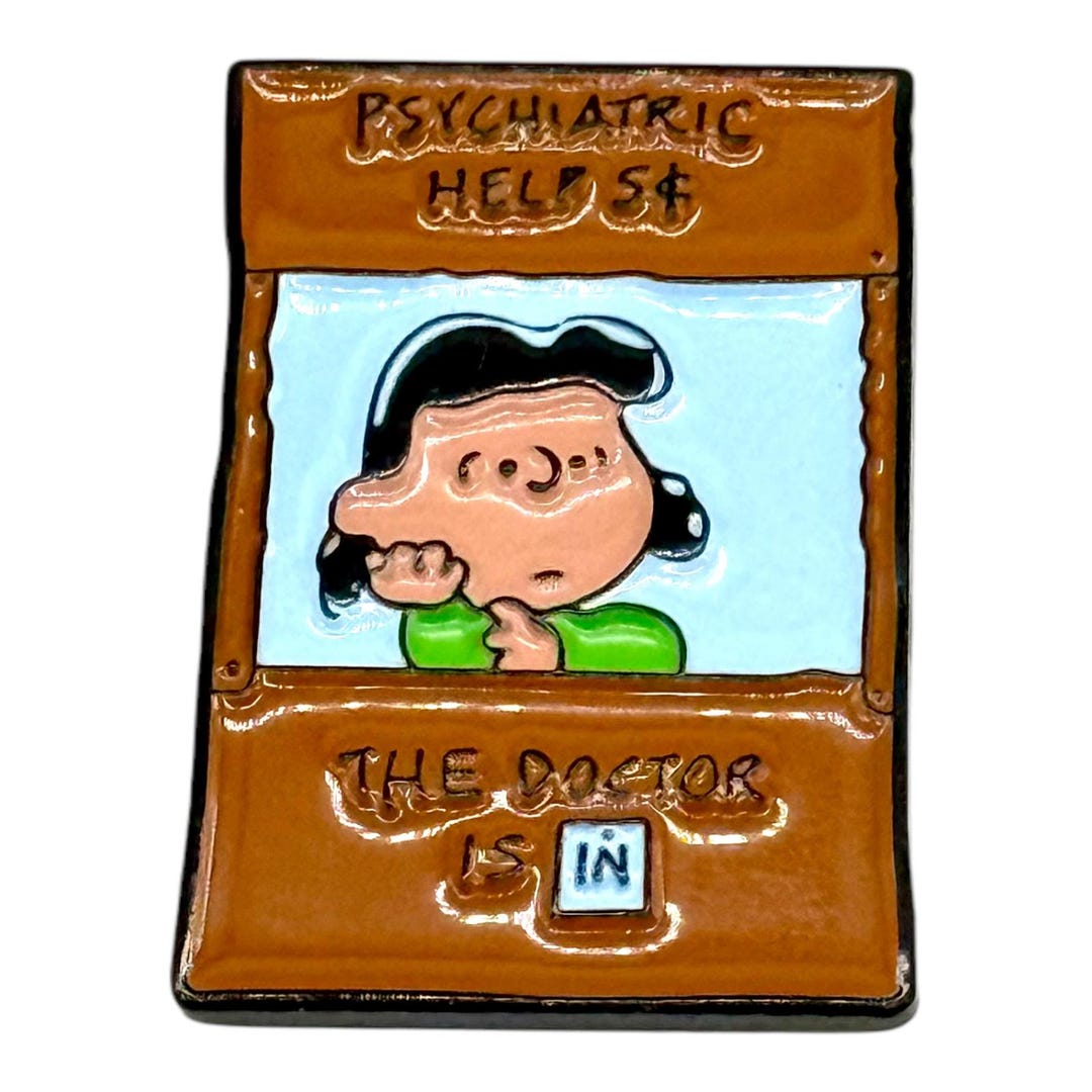 Lucy's Peanuts Psychiatric Help Booth the Doctor is Inenamel Pin 5c - Etsy