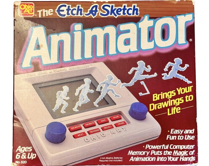 VINTAGE 1985 Ohio Art - ETCH A SKETCH Animator - W/ Manual & Box Works! - Etsy