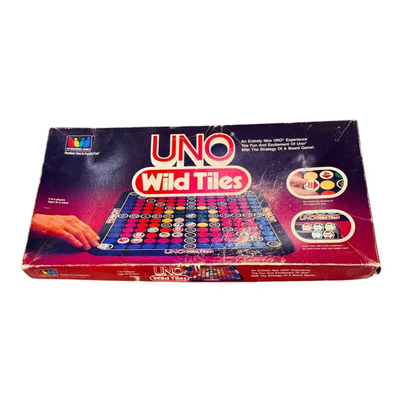 UNO Wild Tiles Board Game International Games 1982 Vintage - Etsy