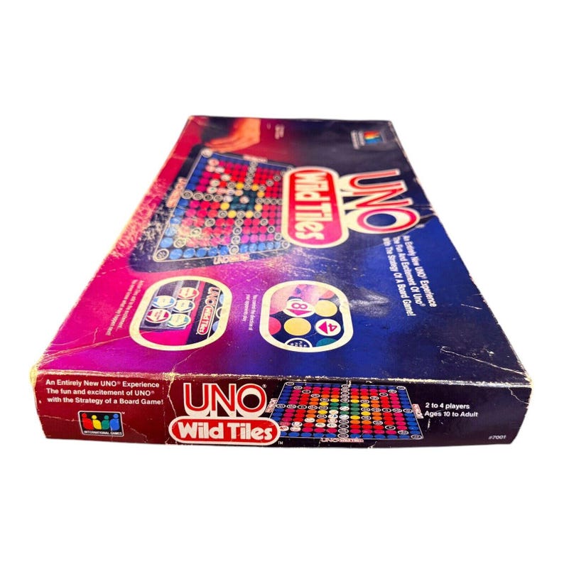 UNO Wild Tiles Board Game International Games 1982 Vintage - Etsy