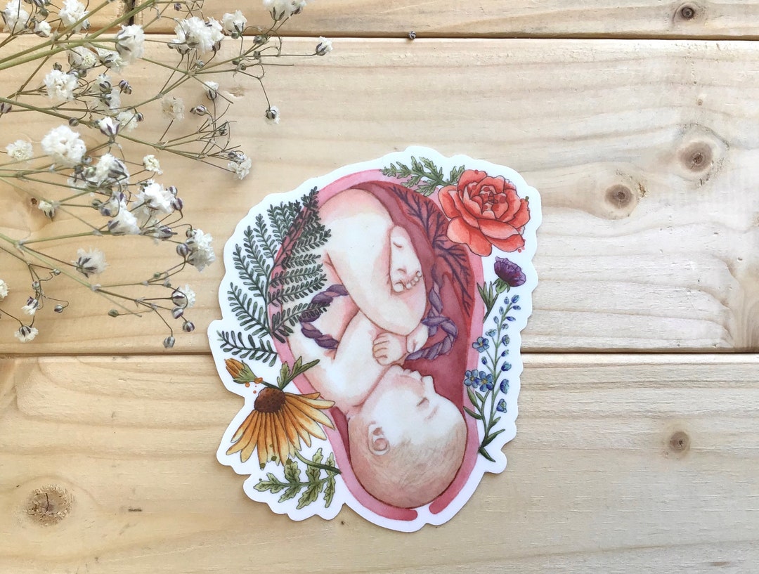 Vinyl Sticker baby in Utero / Sticker, Doula, Baby, Uterus, Womb, Car ...