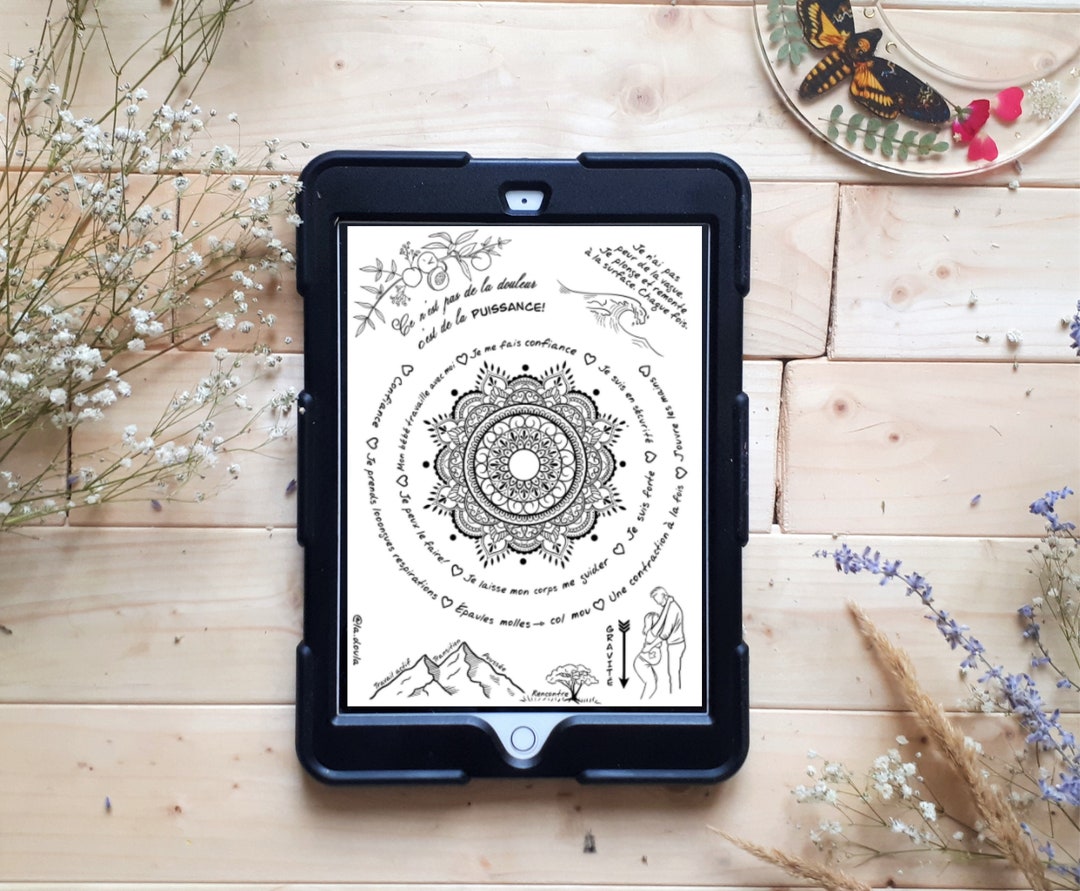 DIGITAL Mandala; Coloring Birth Illustration/natural Childbirth; Doula ...