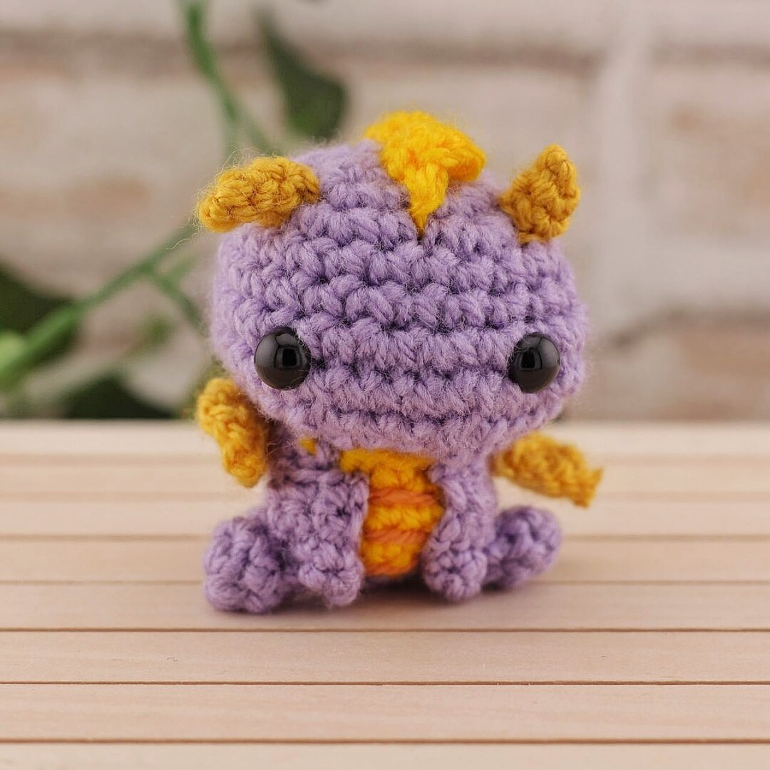Spyro Cute Amigurumi Plush Keychain Dragon Custom Ps4 Ps5 - Etsy