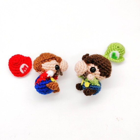 Mario and Luigi custom plush Keychain Mario all star 3d inspired ...