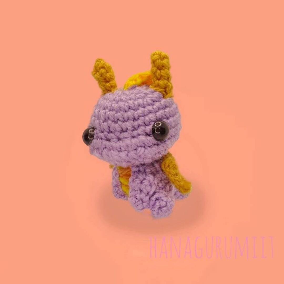 Spyro Cute Amigurumi Plush Keychain Dragon Custom Ps4 Ps5 - Etsy