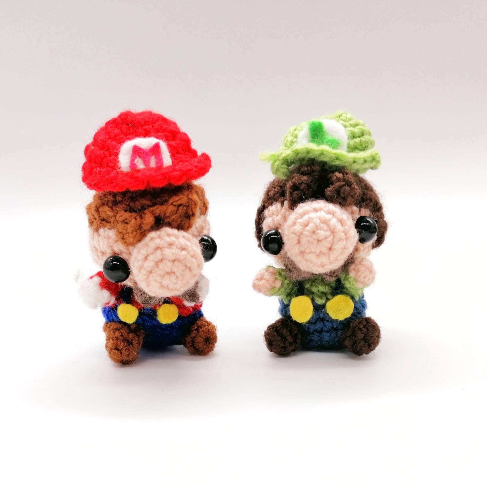 Mario and Luigi custom plush Keychain Mario all star 3d inspired ...