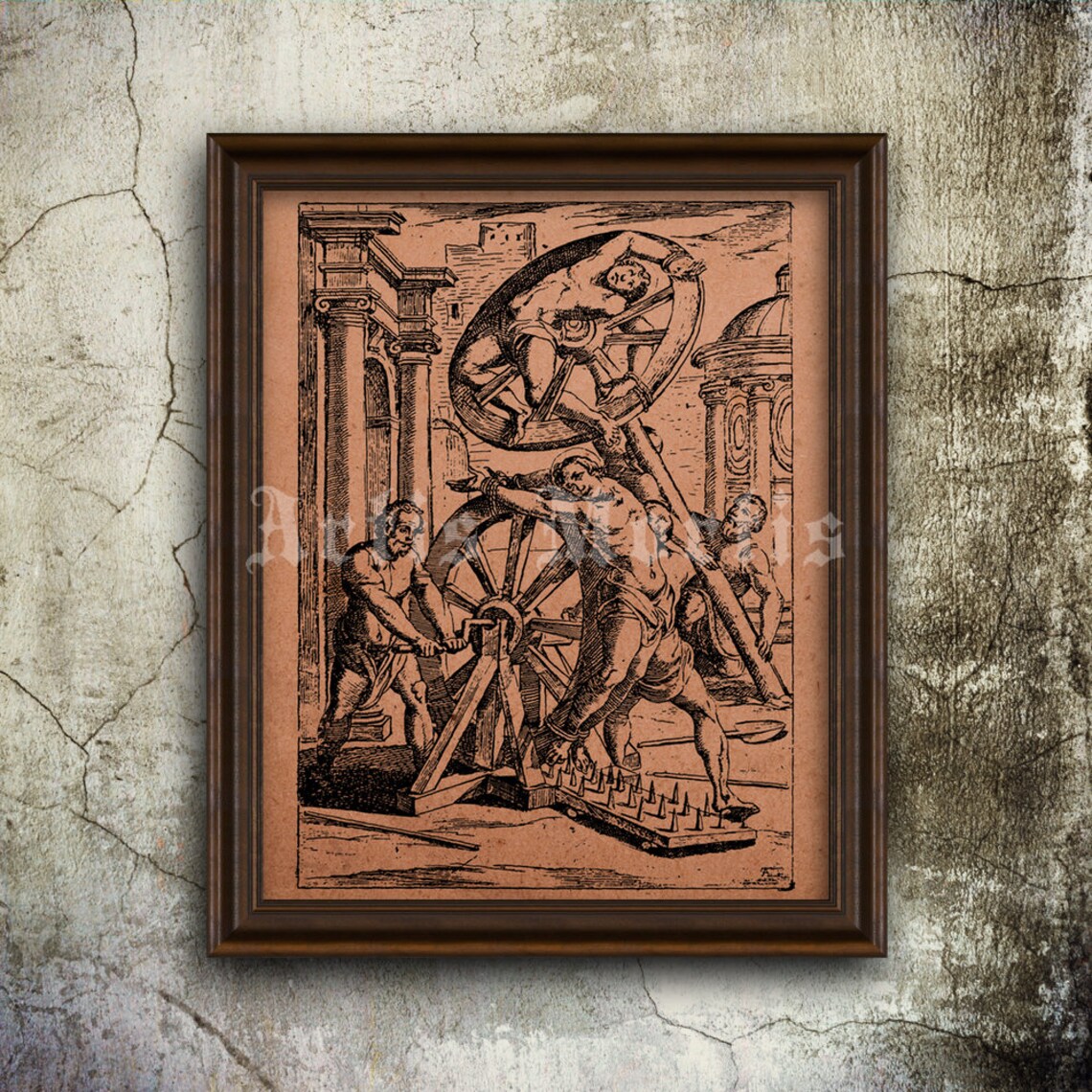Printable Breaking Wheel ancient medieval execution | Etsy