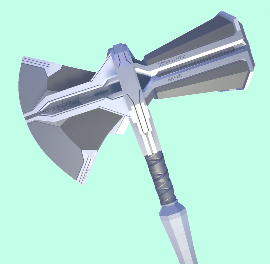 Thor Axe Stormbreaker With Asgardian Handle 3D Model (DIGITAL FILES ...