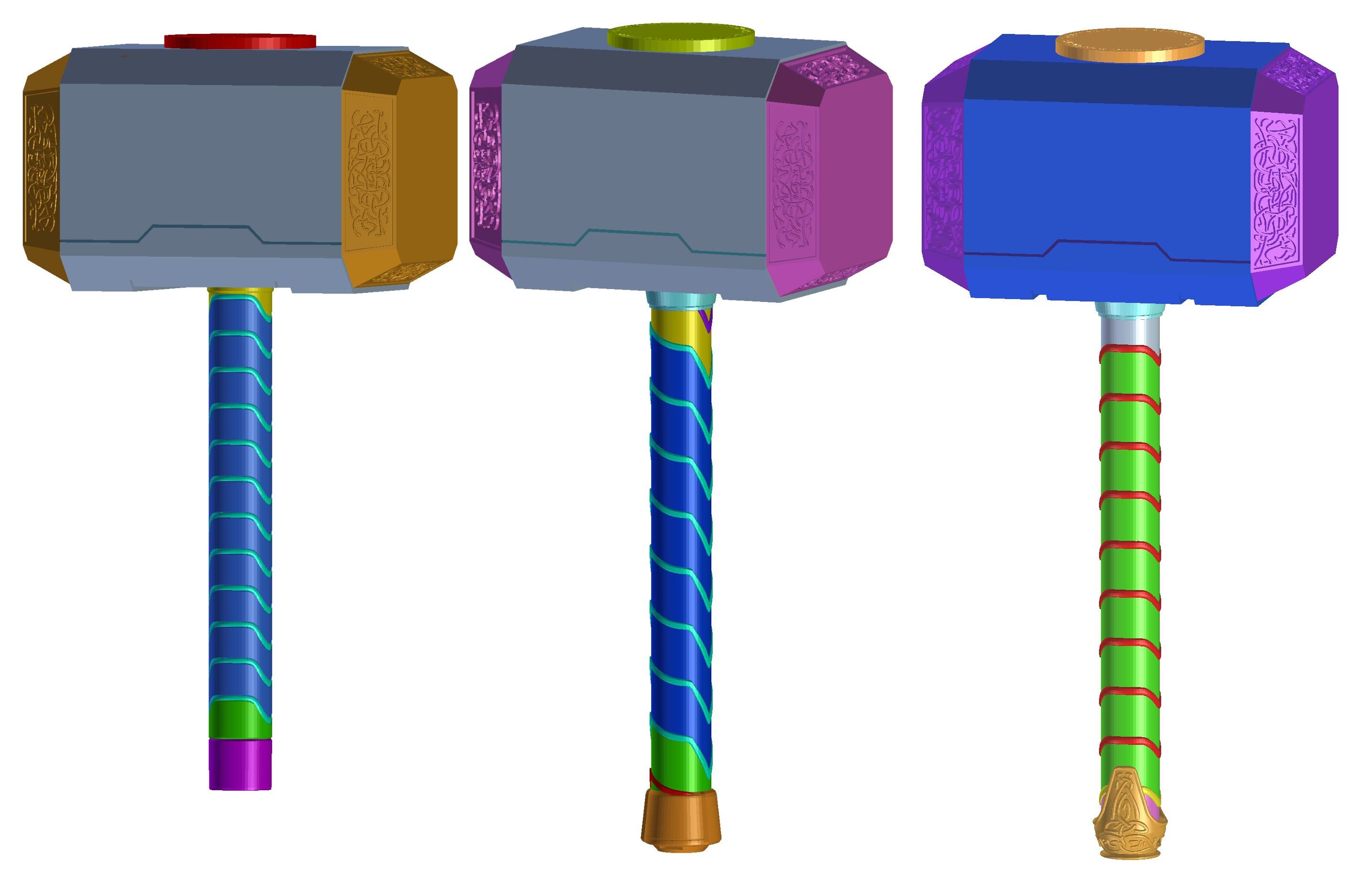 Mjolnir All MCU Versions 3D FILES ONLY Jane Foster Mjolnir - Etsy