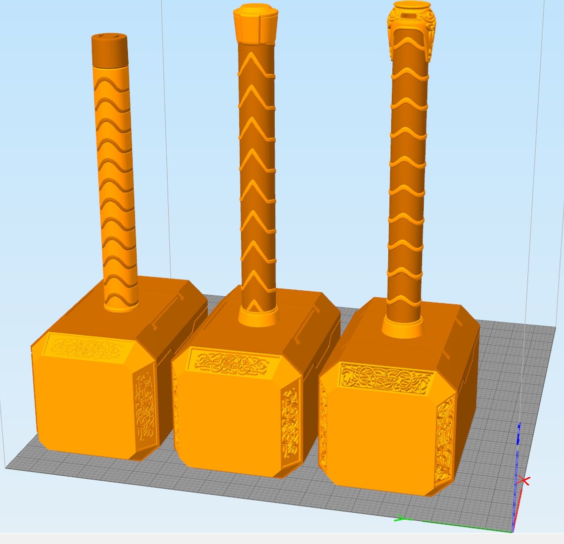 Mjolnir All MCU Versions 3D FILES ONLY Jane Foster Mjolnir - Etsy