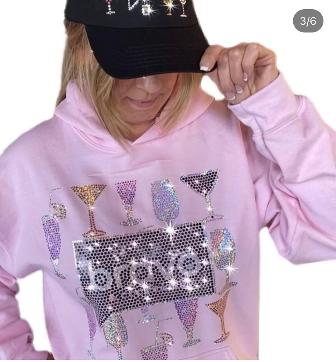 PREORDER: Bling Bravo & Cocktails Pink Hoodie - Etsy