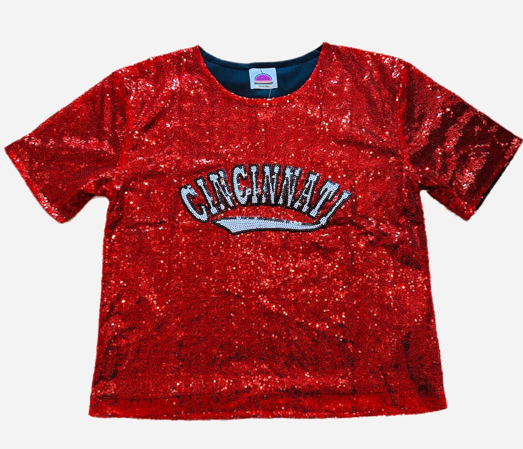 Red Sequin Cincinnati Shirt - Etsy