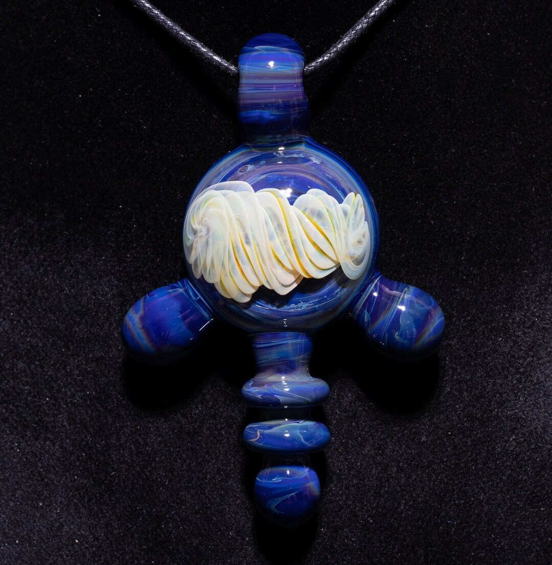 Sculpted Glass Pendant With Eternal Flame | Borosilicate Glass Necklace ...
