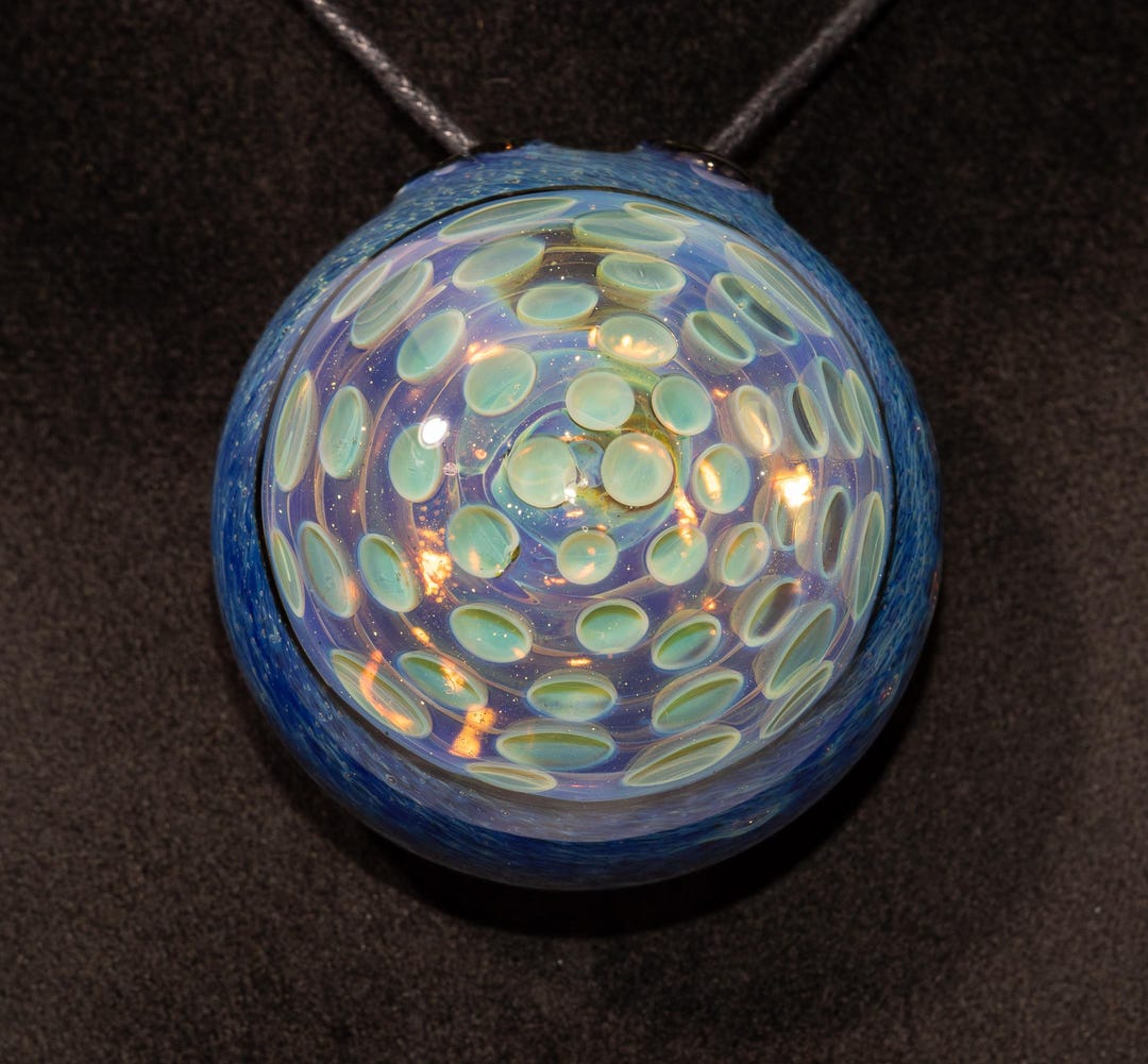 Honeycomb Glass Nebula Pendant: Blown Borosilicate Galaxy Art - Etsy