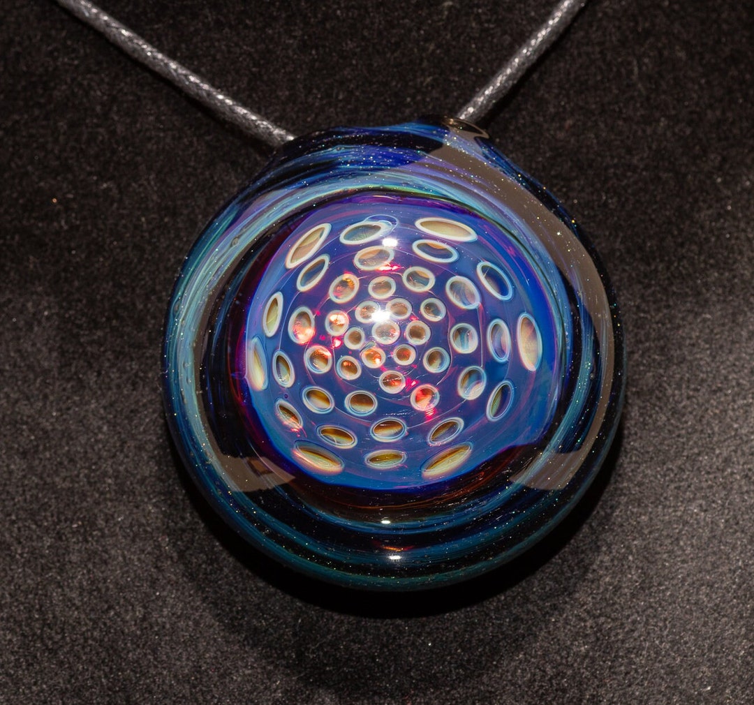 Honeycomb Glass Necklace | Large Hollow Bubble Pendant | Jewelry Glass ...