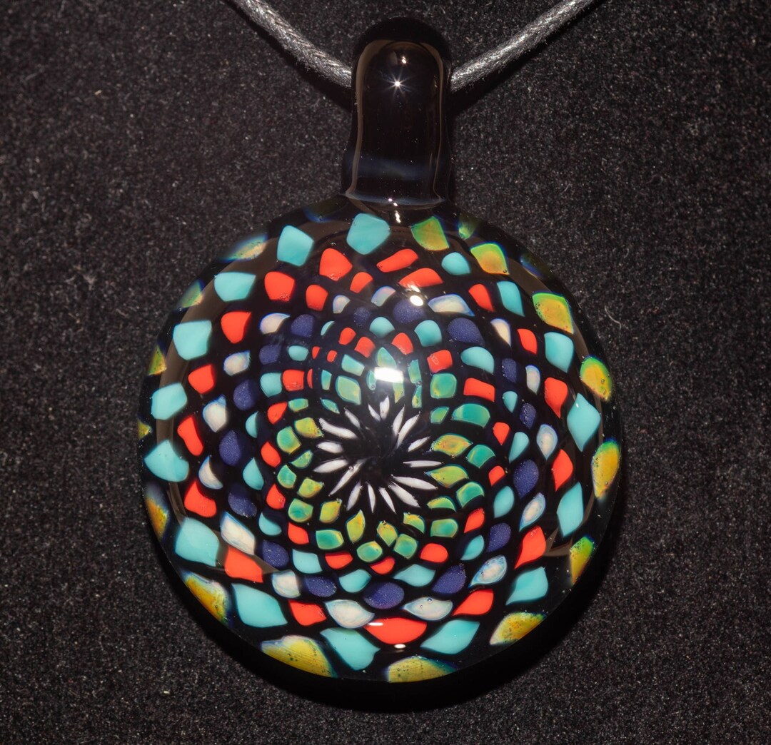 Fillacello Pendant Floral Jewelry Geometric Necklace Multicolored ...