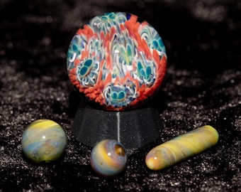 Coral Reef Marble Set | Slurper Set | Mini Marbles Glass Pearls Pillar ...