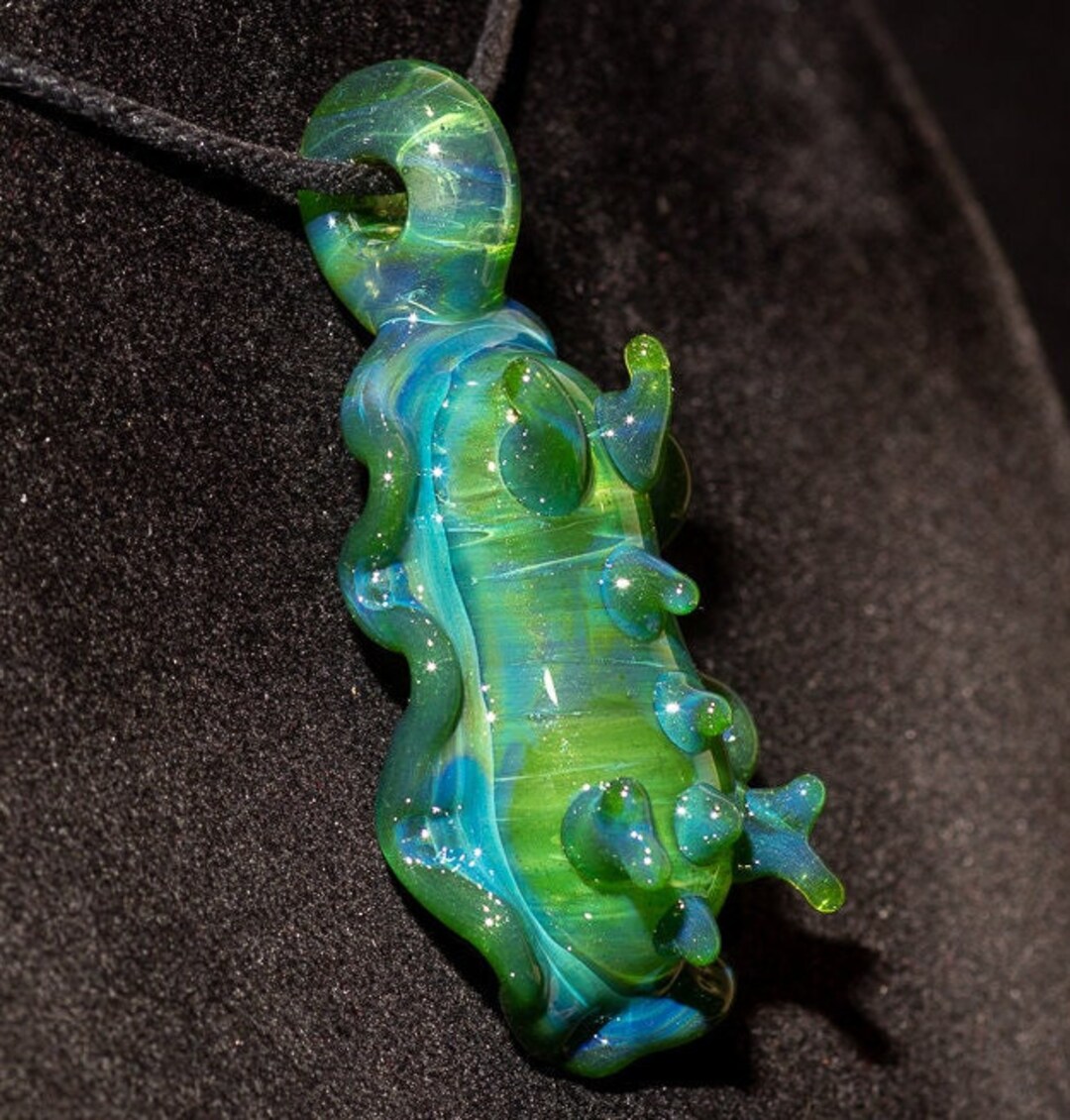 Glass Nudibranch Pendant | Sea Slug Scuba Blown Ocean Sea Saltwater Fish | Water Borosilicate ...