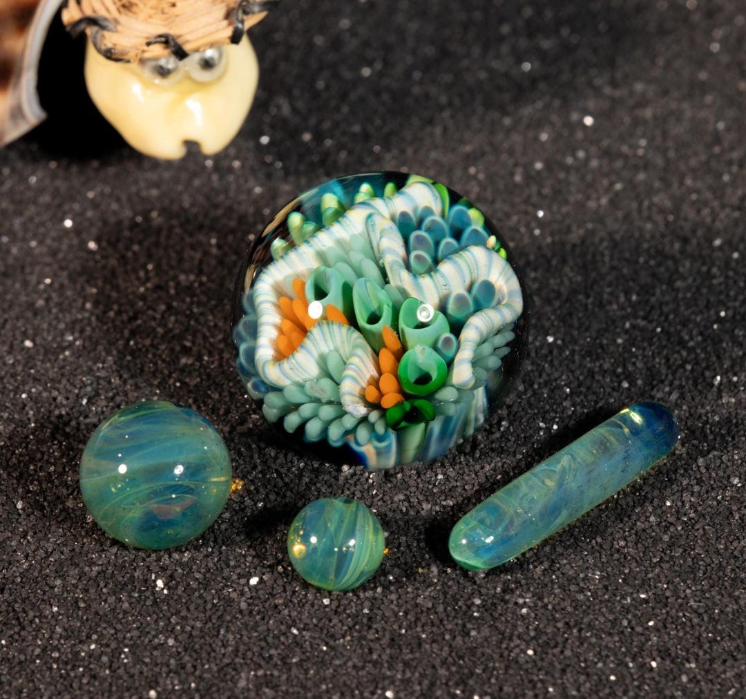 Coral Reef Marble Set | Slurper Set | Mini Marbles Glass Pearls Pillar ...