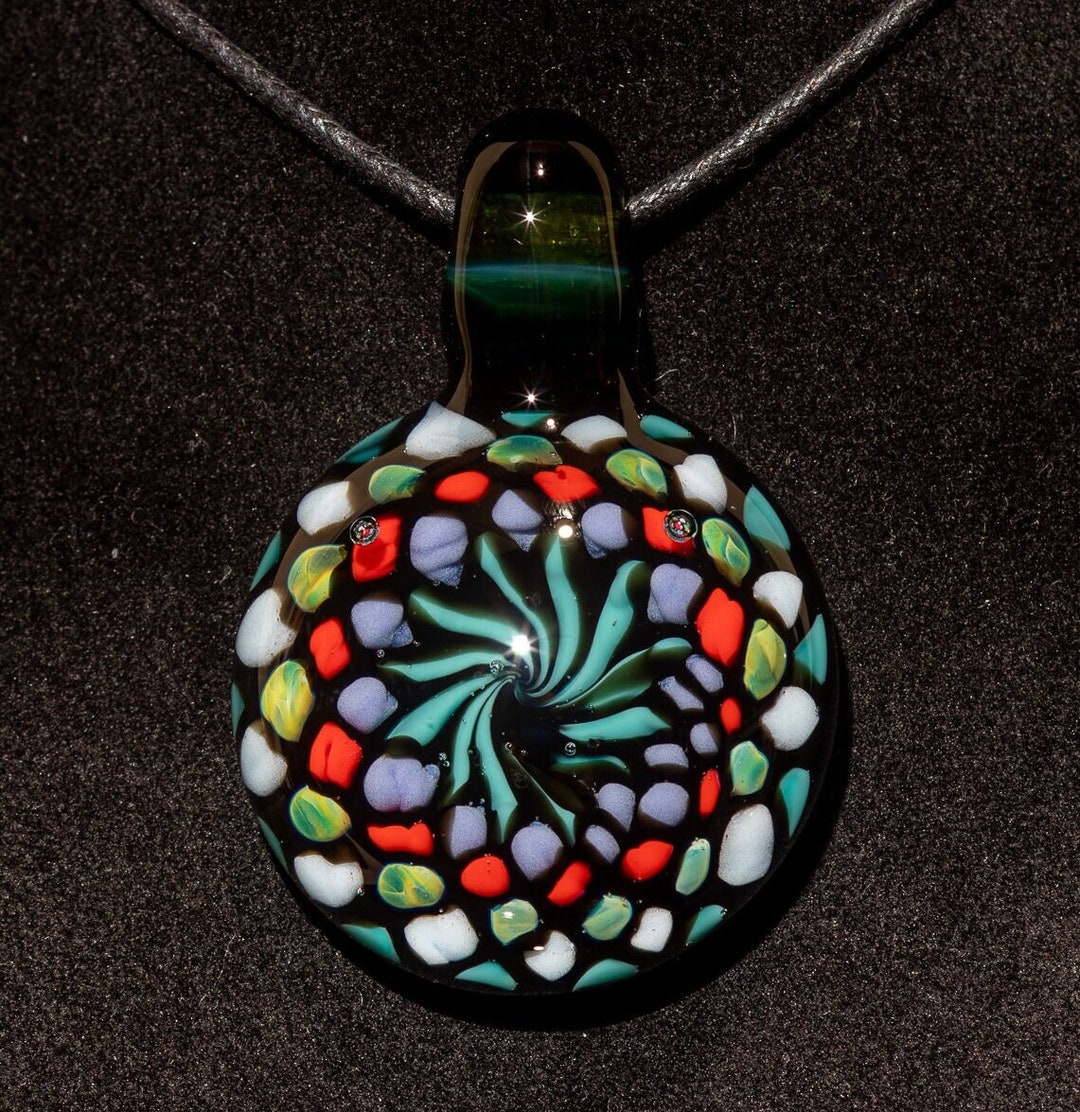 Fillacello Pendant | Floral Jewelry Geometric Necklace | Multicolored ...