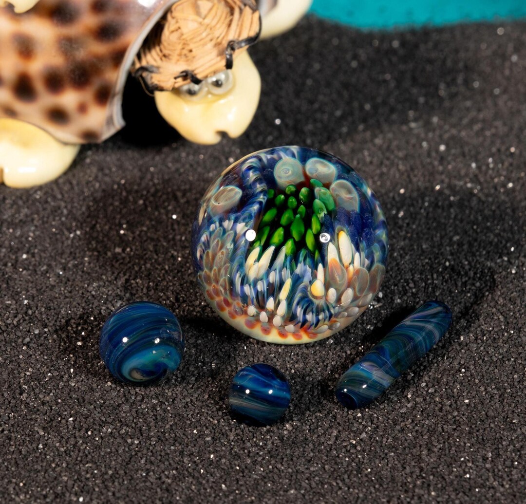 Coral Reef Marble Set | Slurper Set | Mini Marbles Glass Pearls Pillar ...