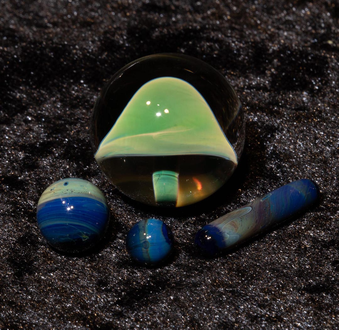 Mushroom Marble | Slurper Set | Glass Marbles | Fungi Pearls | Pillar ...