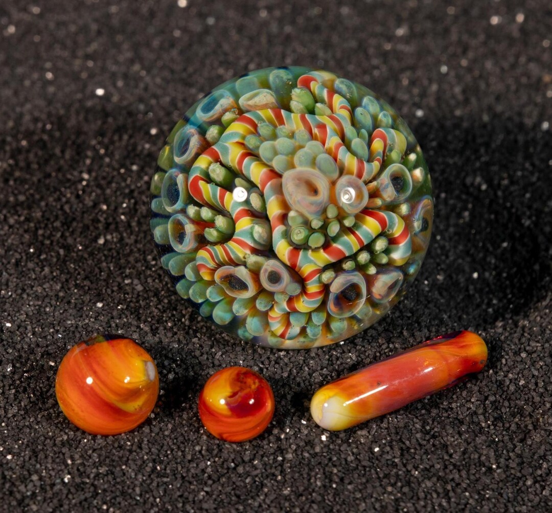 Coral Reef Marble Set | Slurper Set | Mini Marbles Glass Pearls Pillar ...