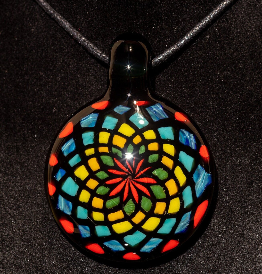 Fillacello Pendant Floral Jewelry Geometric Necklace Multicolored ...