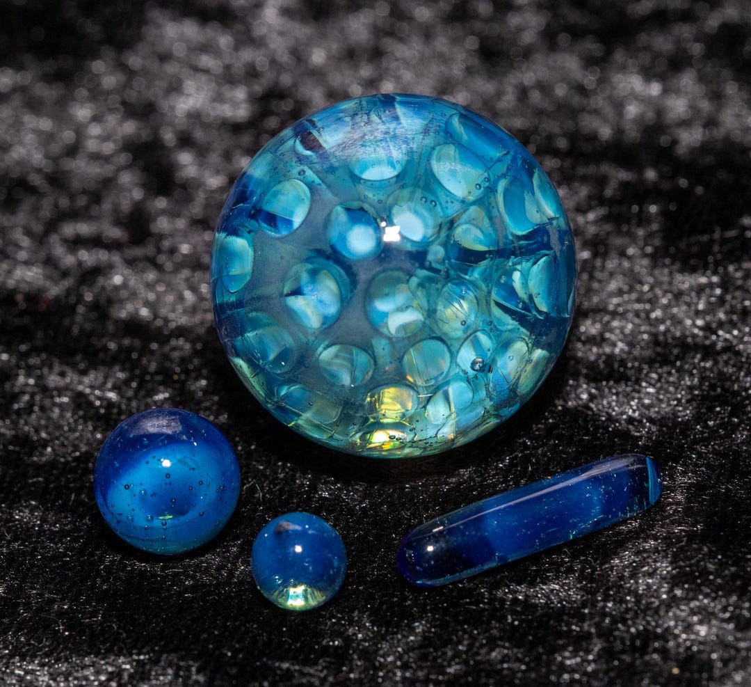 Matching Honeycomb Marble Set 4 Piece Slurper Set Mini Marbles Pearls ...