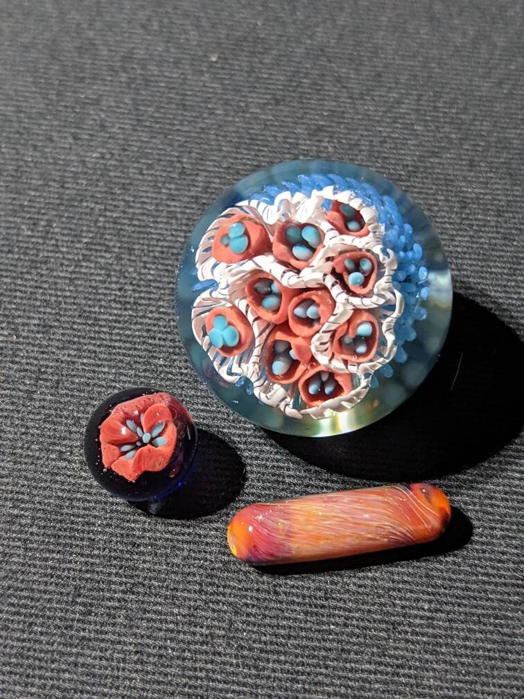 Art Objects Coral reef marble blue marbles sea glass ocean pearls pill ...