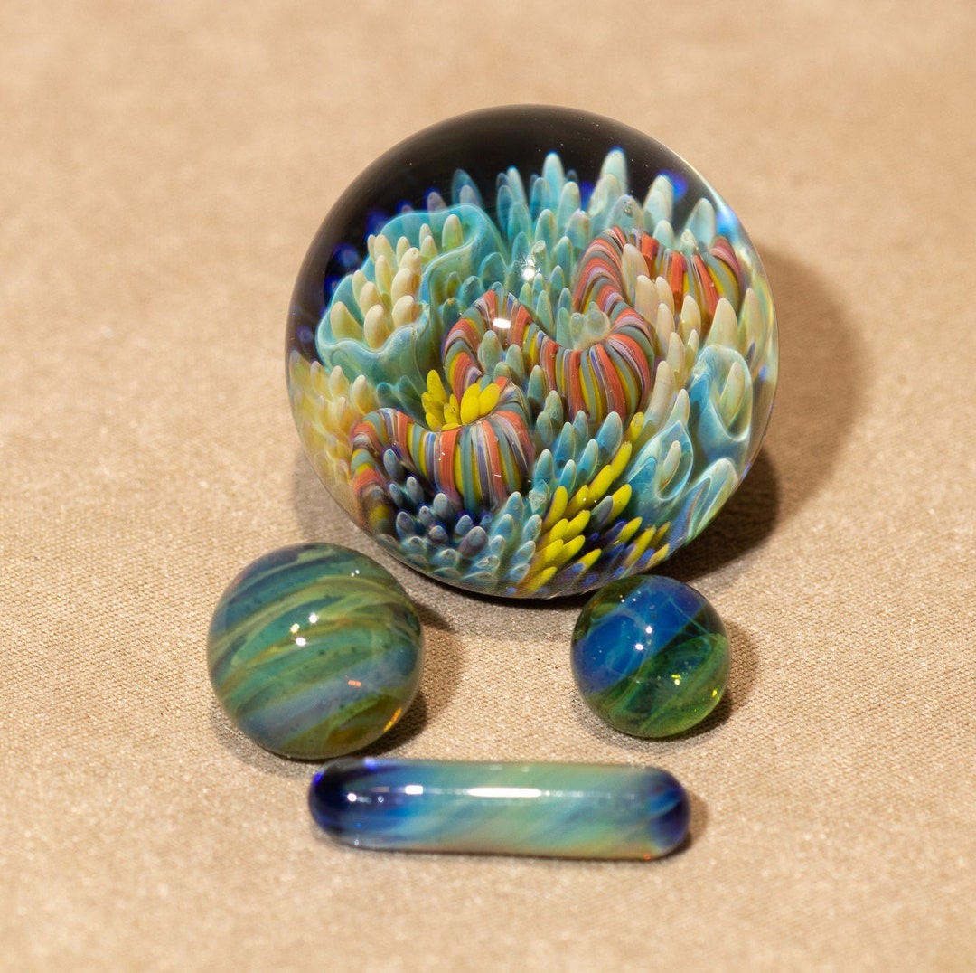 Coral Reef Marble Set Slurper Set Mini Marbles Glass Pearls Pillar Sea ...