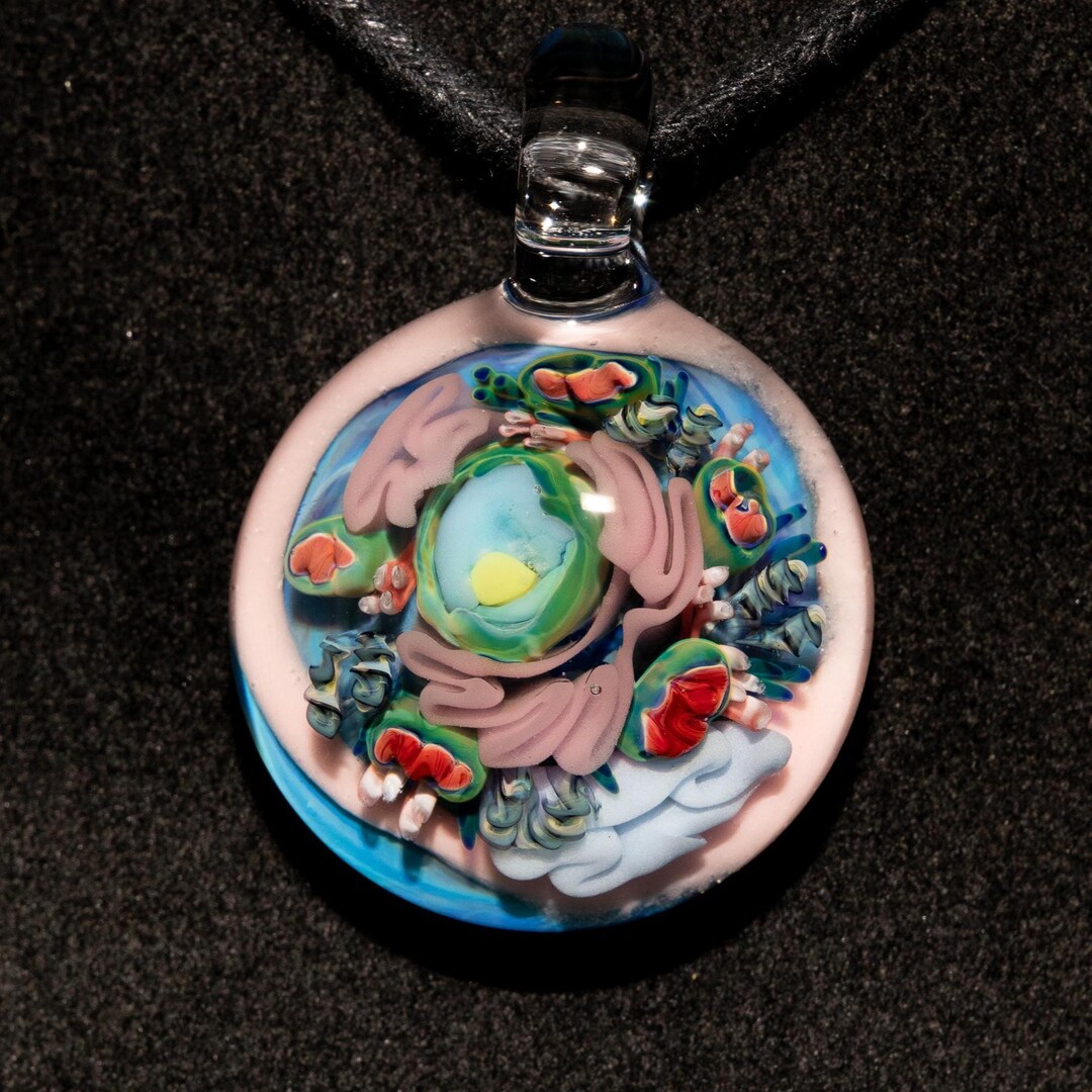 Handmade Animal Cell Glass Pendant | Borosilicate Biology Jewelry ...
