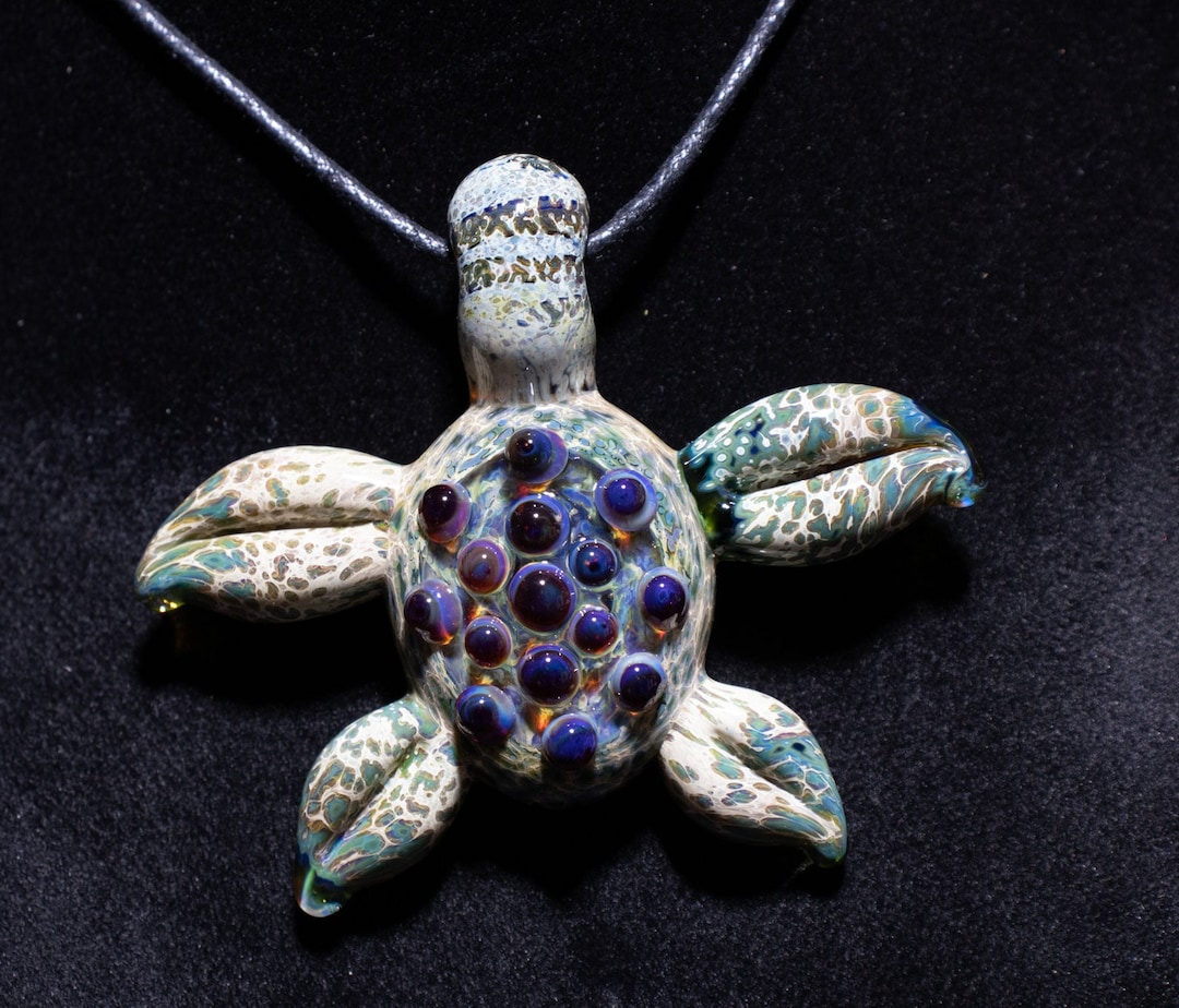 Glass Turtle Necklace | Glass Ocean Pendant | Summer Beach Cruise ...