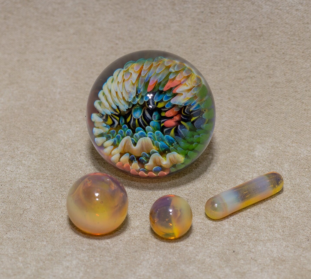 Coral Reef Marble Set Slurper Set Mini Marbles Glass Pearls Pillar ...