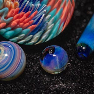 Coral Reef Marble Set Slurper Set Mini Marbles Glass Pearls Pillar Sea ...